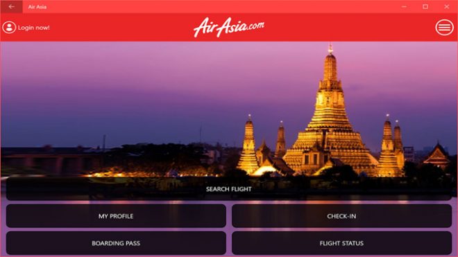 AirAsia universal app for Windows 10 devices - PASSENGER SELF SERVICE