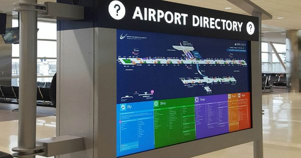 Detroit Metrpolitan launches UHD wayfinding screens - PASSENGER SELF ...